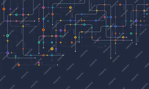Premium Vector Digital Technology Background Concept With Technology Line Circuit Board