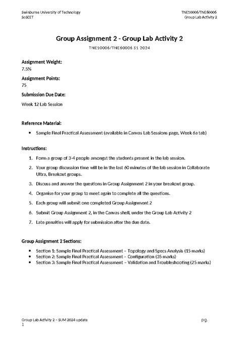 Group Assignment 2 Group Lab Activity 2 Soscet Group Lab Activity 2 Group Assignment 2