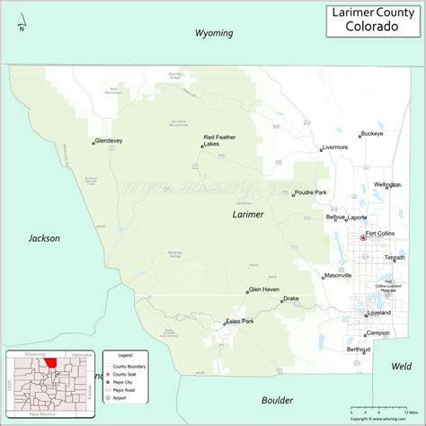 Map Of Larimer County Colorado Thong Thai Real