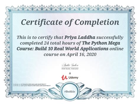 Priya Laddha On Linkedin Udemy Pythonprogramming