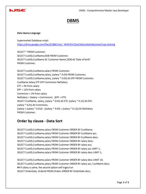 Cmjd Class Note 02 Database Management Systems Pdf Databases Data