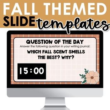Fall Themed Editable Timer Slide Templates By Pretty Meets Functional