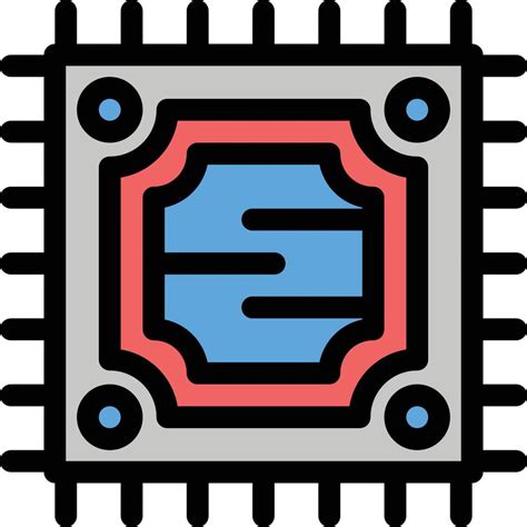 Cpu Microchip Processor Flat Color Icon Vector Icon Banner Template 13247438 Vector Art At Vecteezy