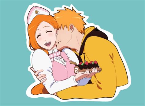 Inoue Orihime And Kurosaki Ichigo Bleach Drawn By Fitstarrysky Danbooru