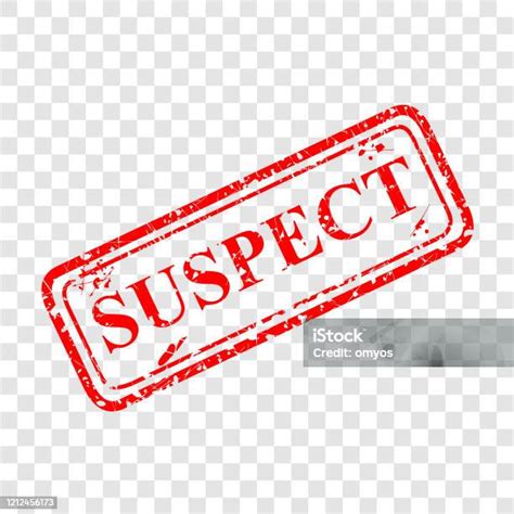간단한 벡터 스크래치 직사각형 빨간 고무 스탬프 용의자 투명 효과 배경 의심에 대한 스톡 벡터 아트 및 기타 이미지 의심 고무 광고 Istock