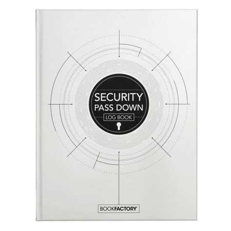 Bookfactory Security Pass Down Log Booksecurity Guard Journal Wire O