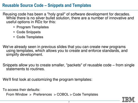 Ppt Appendix C Code Reuse Program Templates Code Snippets Code Templates Powerpoint
