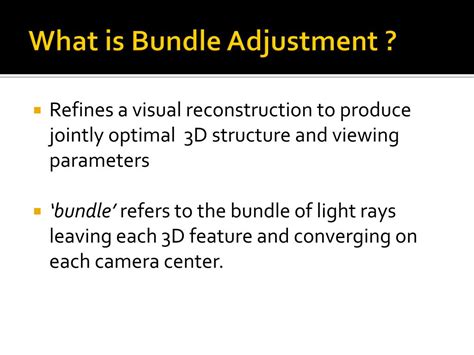 Ppt Bundle Adjustment A Tutorial Powerpoint Presentation Free