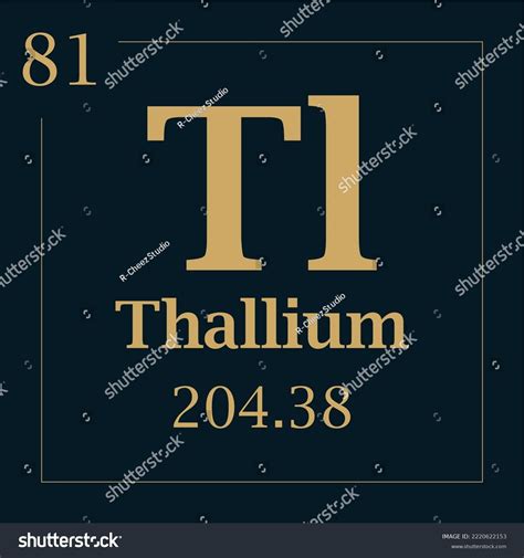 Symbol Element Thallium Atomic Mass Number Stock Vector Royalty Free 2220622153 Shutterstock