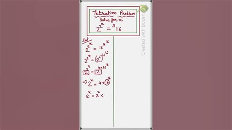 Math Tetration Exponential Problem Maths Mathproblem Cbsemaths