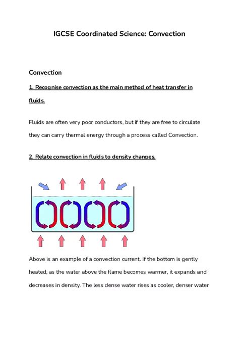 Igcse Coordinated Science Convection Edubirdie Igcse Coordinated Science Convection Edubirdie