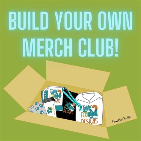 Merch Club Byo Add On Teal Fox Designs