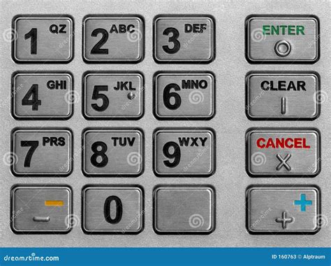 Keypad Atm Stock Image Image Of Cash Metallic Keys Macro 160763