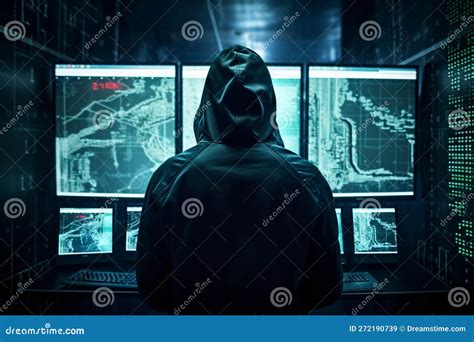 Illustration Of Threat Actor Attempted To Launch A Cyber Attack Anonymous Hacker In Data Center