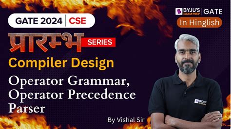 Gate 2024 Cse Compiler Design Operator Grammar Operator Precedence Parser Byjus Gate