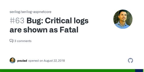 Bug Critical Logs Are Shown As Fatal · Issue 63 · Serilogserilog