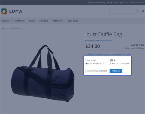 Magento 2 Out Of Stock Notification Module Notify Me Extension Webkul