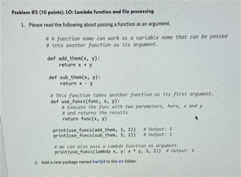 solved olem 3 10 points lo lambda function and file