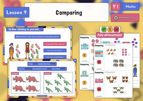 Year 1 Place Value Within 10 Comparing Lesson 9 Grammarsaurus