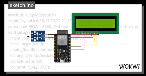Sensor Ntc Dan Lcd Wokwi Esp32 Stm32 Arduino Simulator