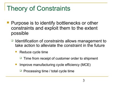 Theory Of Constraints Ppt Logistics Business