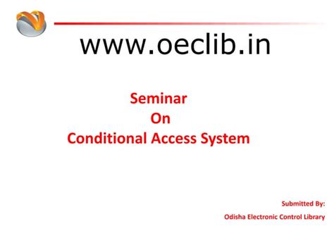 Conditional Access System Ppt