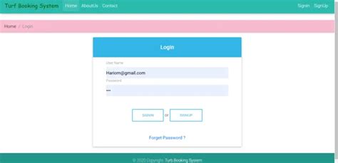Online Turf Booking System Project In Java With Source Code And Project Report Codebun