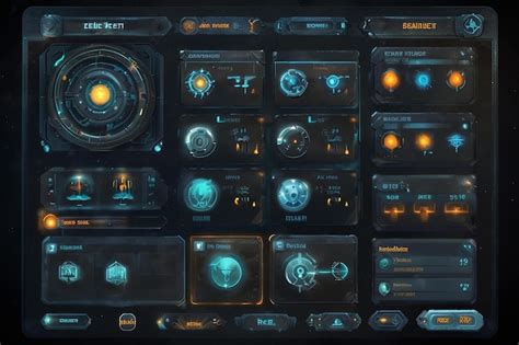 Scifi Tower Defense Game Ui Hud Premium Ai Generated Image