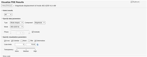 Visualize Pde Results Create And Explore Visualizations Of Pde Results In The Live Editor Matlab