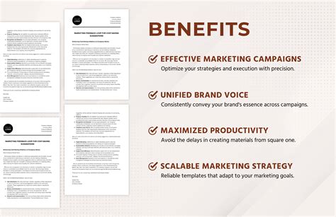 Marketing Feedback Loop For Cost Saving Suggestions Template In Word PDF Google Docs