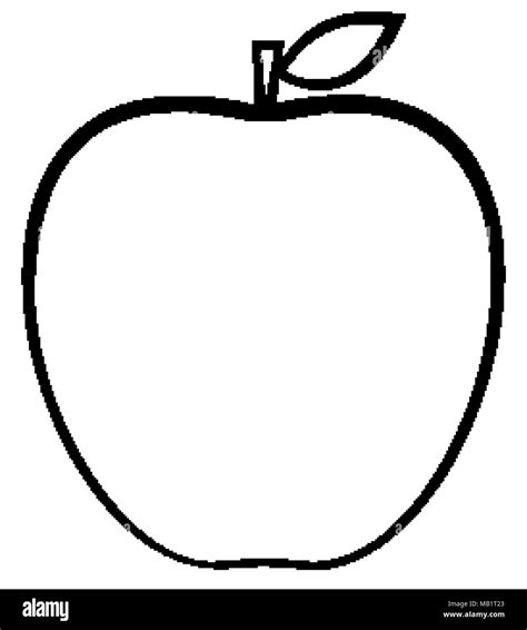 Apple Line Drawing