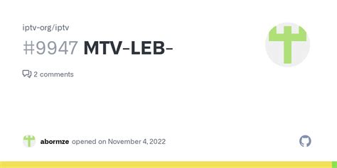 Mtv Leb · Issue 9947 · Iptv Orgiptv · Github