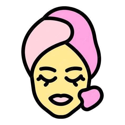 Premium Vector Woman Facial Massage Icon Outline Vector Face Skin