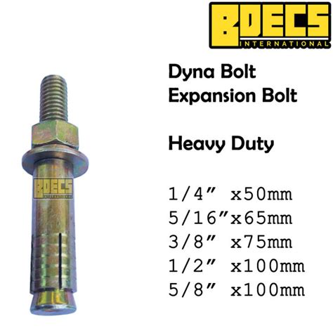 Dyna Bolt Expansion Bolt Heavy Duty 1pc I Bdecs Lazada Ph