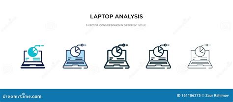 Laptop Analysis Icon In Different Style Vector Illustration Twee