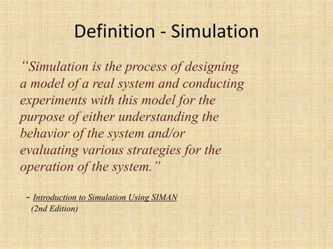 Introduction To Simulation Modeling Pptx