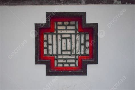 An Ancient Window With Geometric Shapes In A Corner Of The Summer Palace Background And Picture
