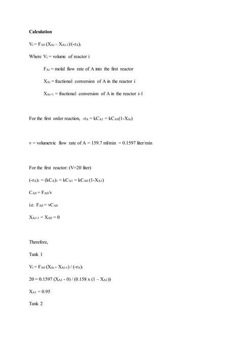 Lab Cstr In Series Docx