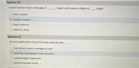 Solved A Hash Function Takes A Message Of Length And Outputs