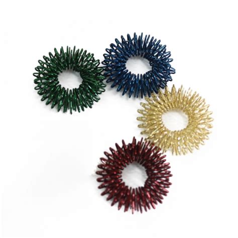 Acupuncture Ring Steel Electroplating Blueelectroplating Gold