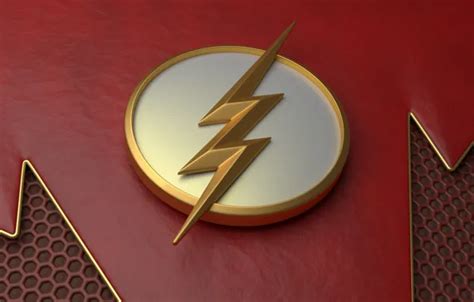 Скачать обои Logo Lightning Suit The Flash Barry Allen Grunt