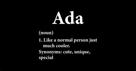 Ada Name Definition Ada Name Definition Funny Personalized Sticker TeePublic