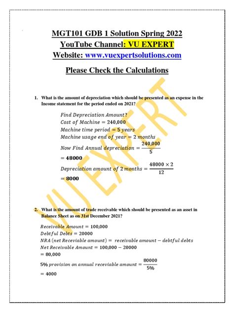 Mgt101 Gdb 1 Sol 2022 Vu Expert Pdf