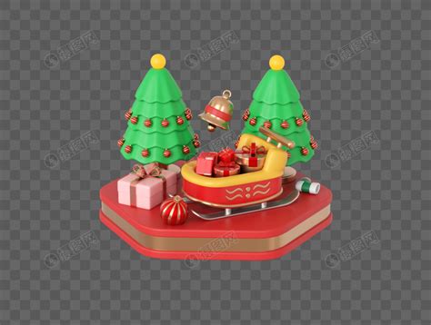C4d 크리스마스 요소 장면 크리스마스 트리 벨 선물 상자 3d 요소 Png 일러스트 무료 다운로드 Lovepik