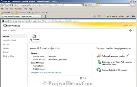How To Configure Automatic Replies For A User In Exchange 2010