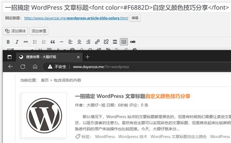 一招搞定 Wordpress 文章标题自定义颜色技巧分享wordpress标题颜色 Csdn博客