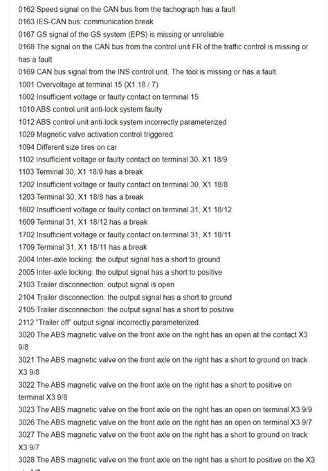 Common Mercedes Benz Truck Abs Fault Codes Communication Speed Signals Breaks And More Artofit