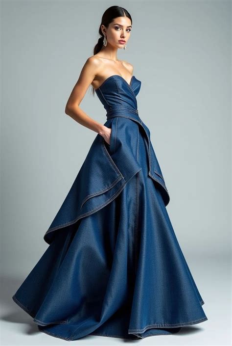 Dress Made Out Of Denim Dress Made Out Of Blue Jean Denim Outfit