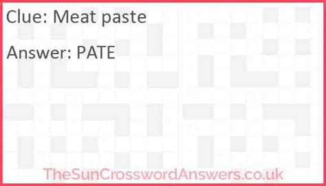 Meat Paste Crossword Clue Uk