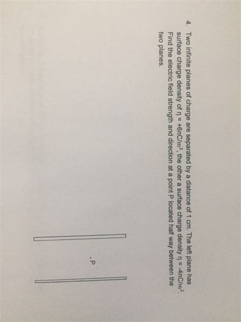 Solved Two Infinite Planes Of Charge Are Separated By A